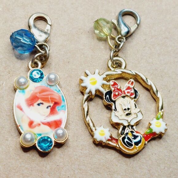 Disney | Jewelry | Disney Charms 2 Pieces Minnie Mouse Ariel | Poshmark
